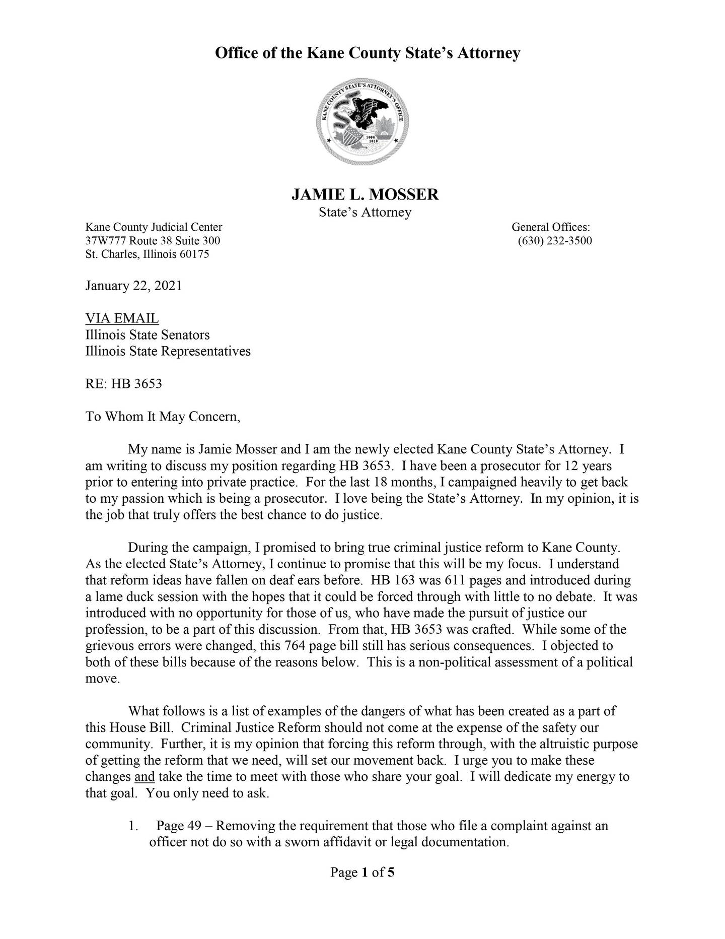 Kane State’s Atty. sends 5-page letter detailing concerns about ...