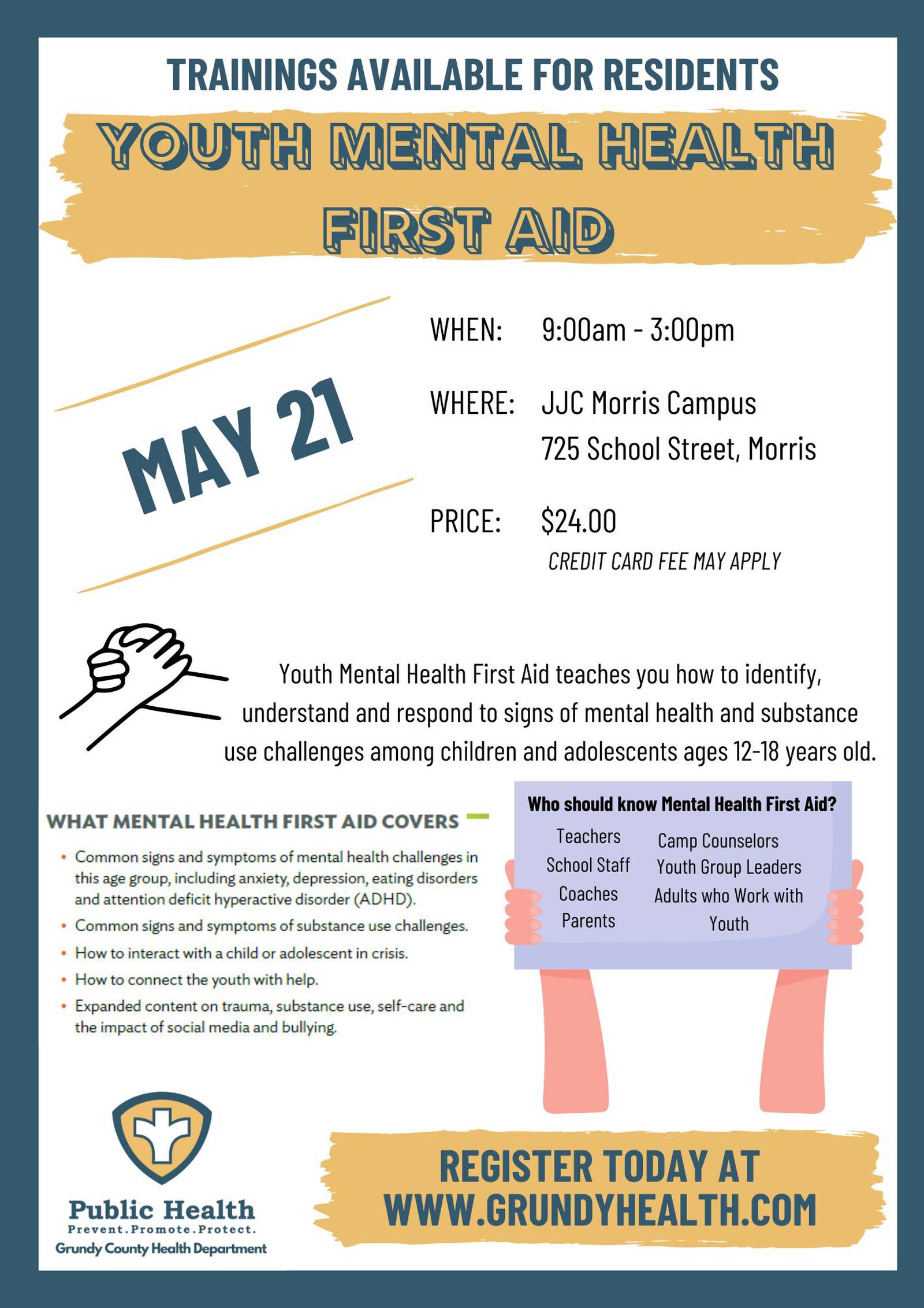 Grundy County Health Department announces Youth Mental Health First Aid ...