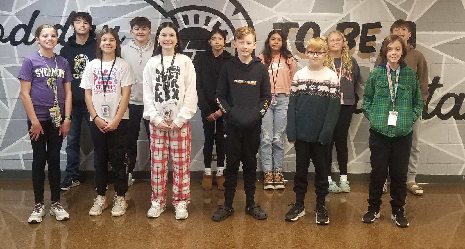 Sycamore Middle School November students of the month – Shaw Local