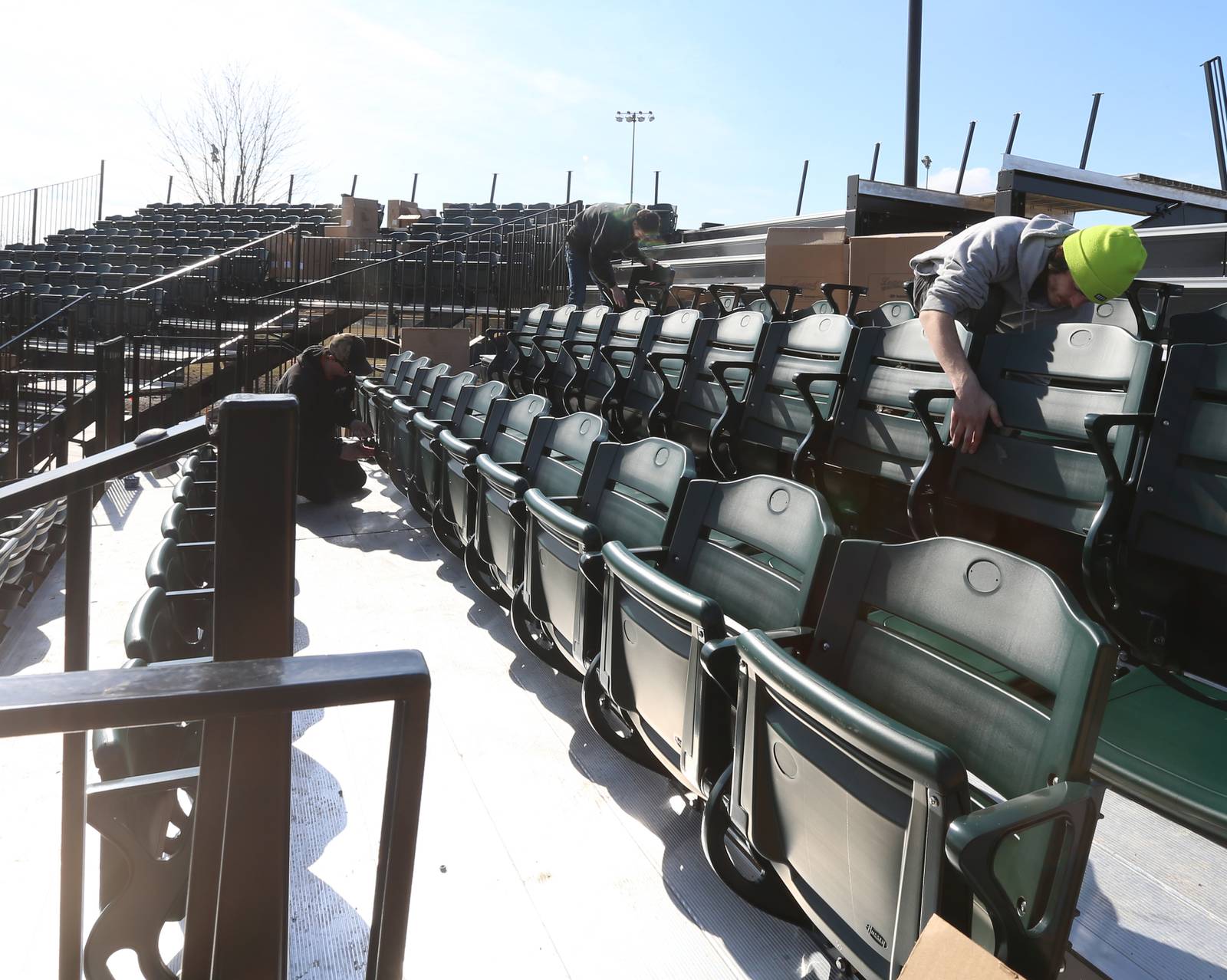 Photos: Box seats installed at Schweickert Stadium in Peru – Shaw Local
