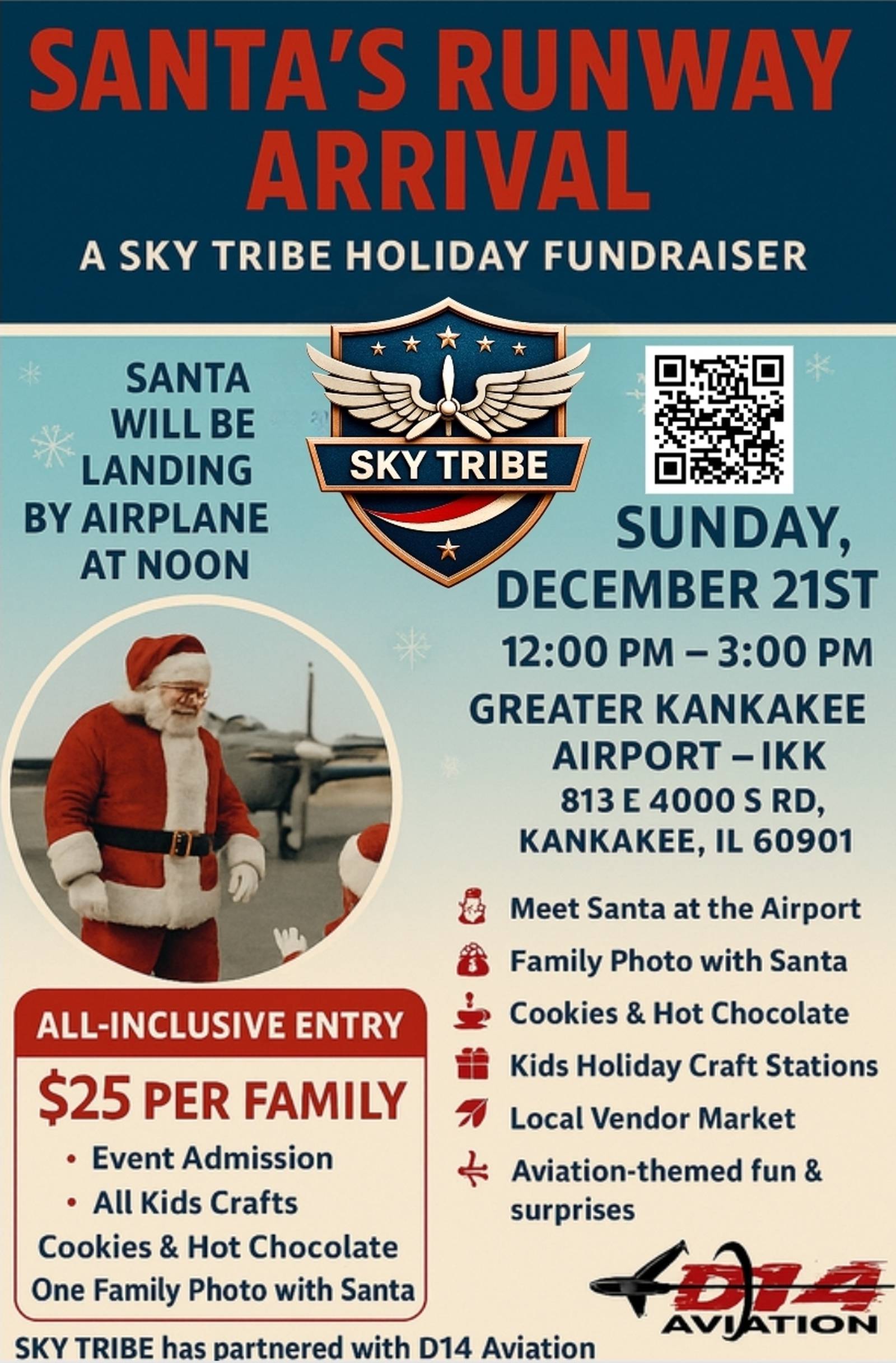 Sky Tribe hosts Santa’s Runway Arrival at Greater Kankakee Airport ...