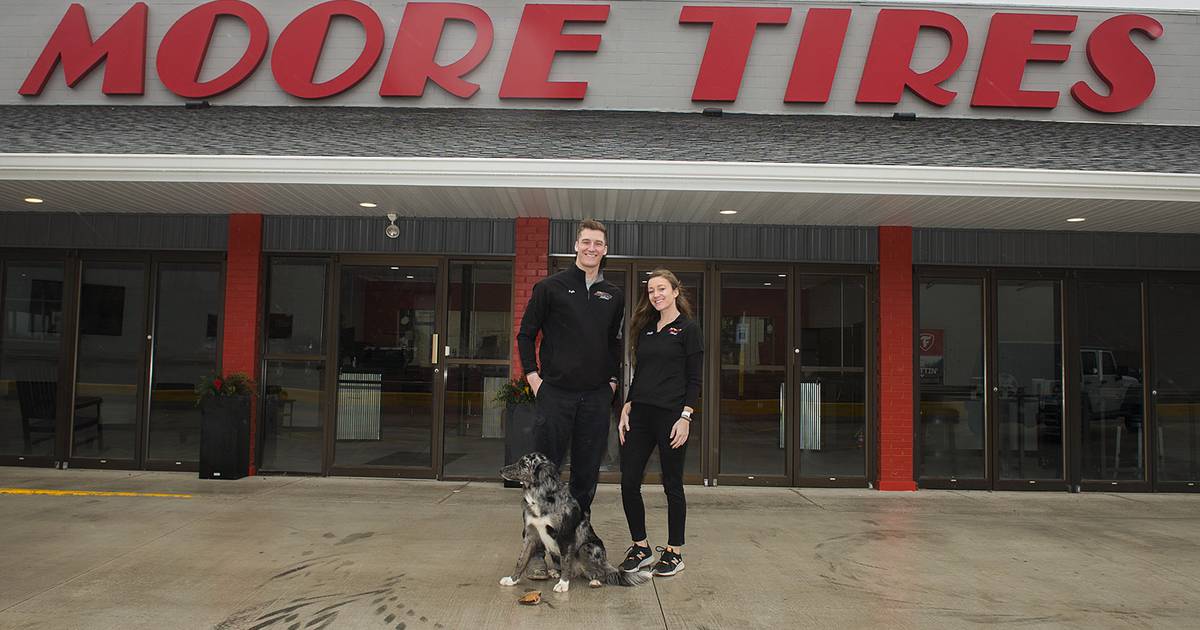 Nearly showtime! Moore Tires to open soon in former Dixon movie theater ...