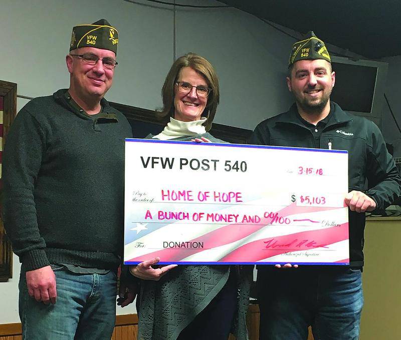 Dixon VFW Post 540 donates to Home of Hope – Shaw Local