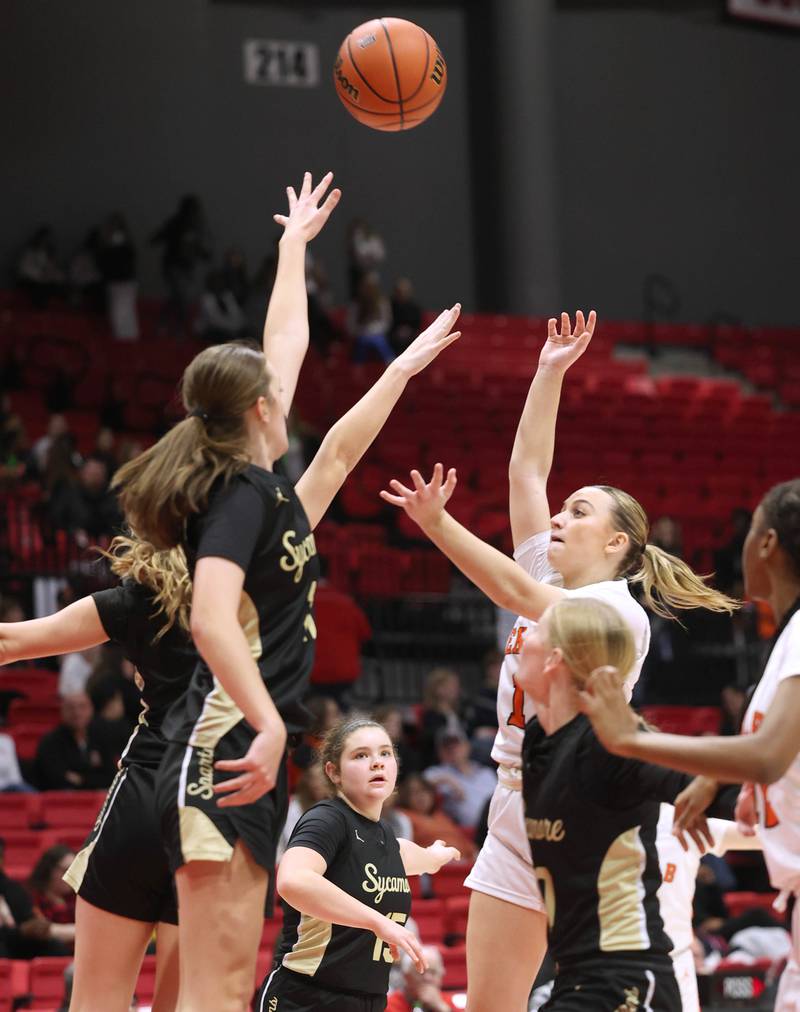 Photos: DeKalb, Sycamore girls basketball teams meet in game one of 2024 FNBO Challenge at NIU ...