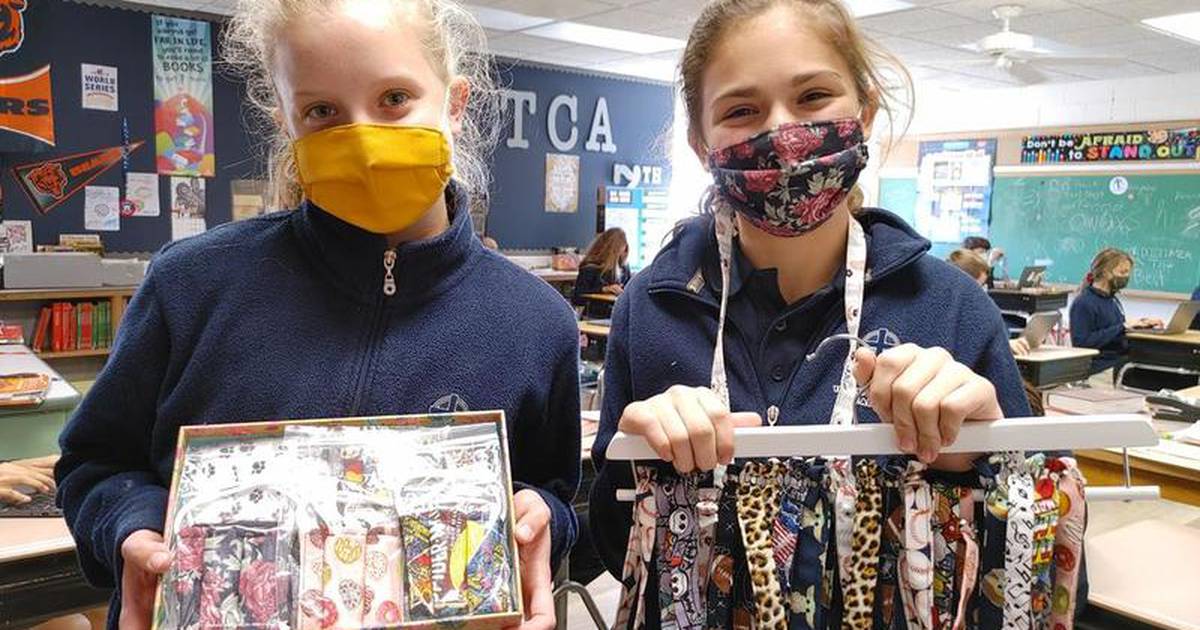 Trinity seventh graders making masks, lanyards – Shaw Local
