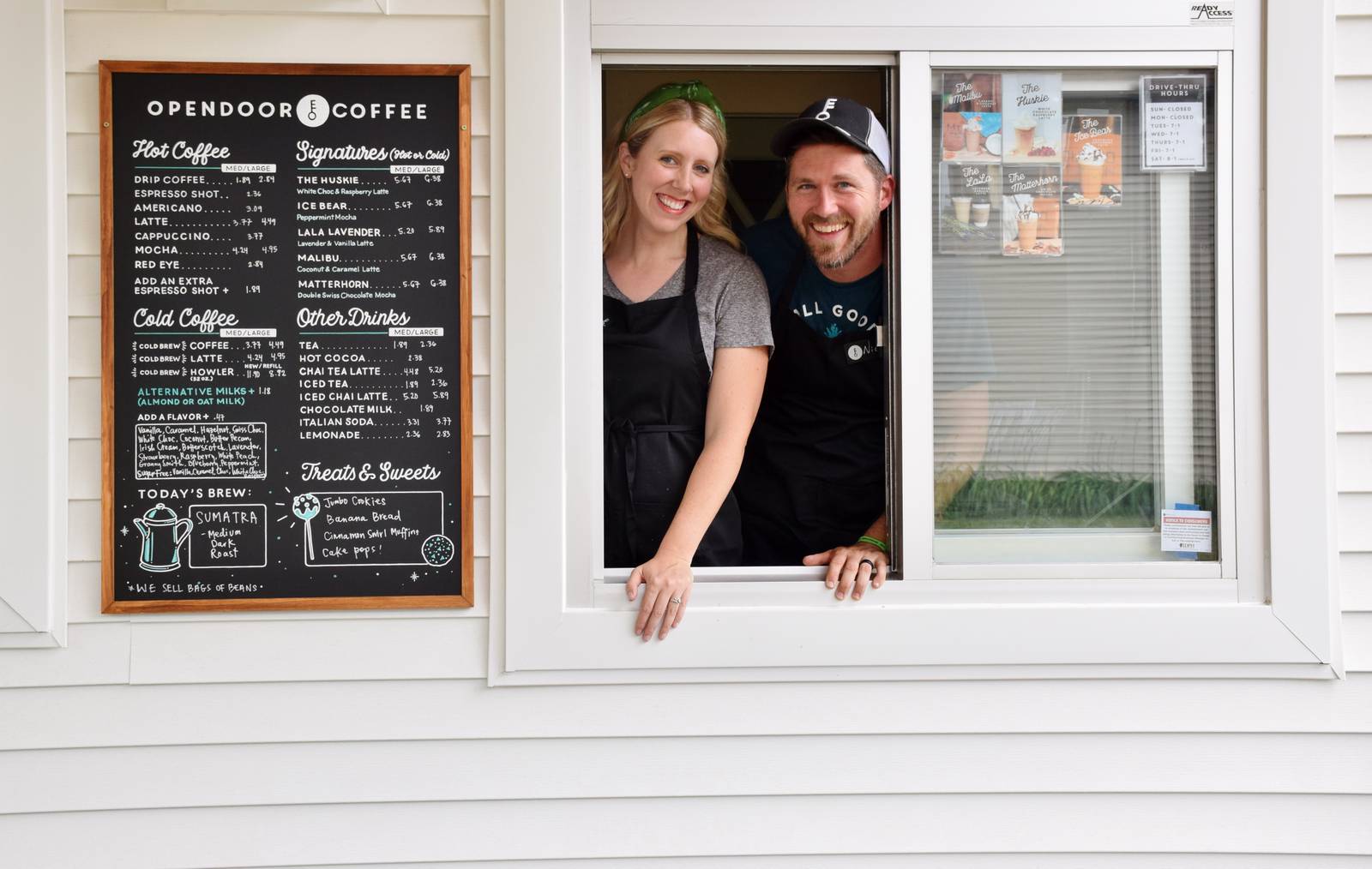‘Building a community around coffee:’ OpenDoor Coffee opens drive-thru ...