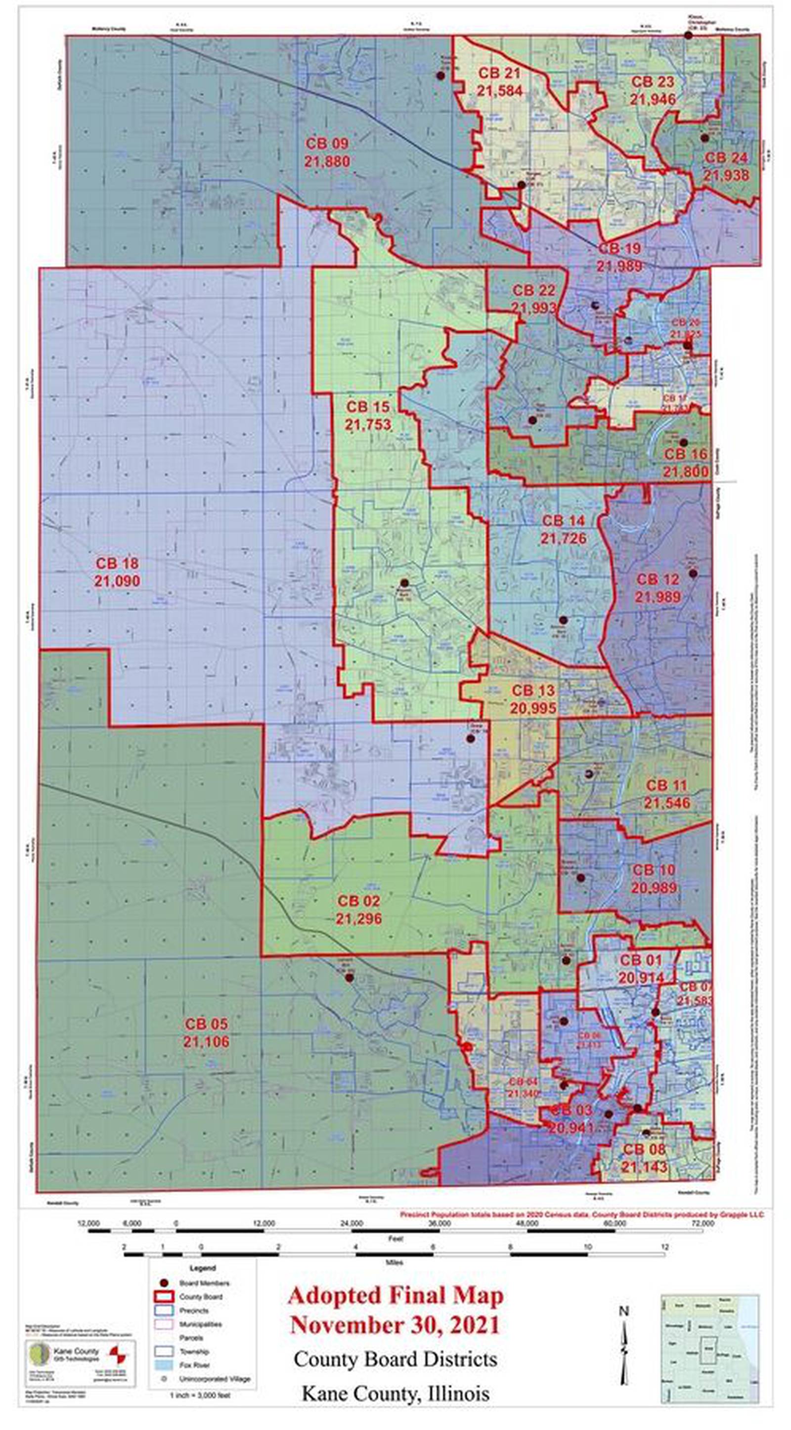 Kane County approves new redistricting map with bipartisan support ...