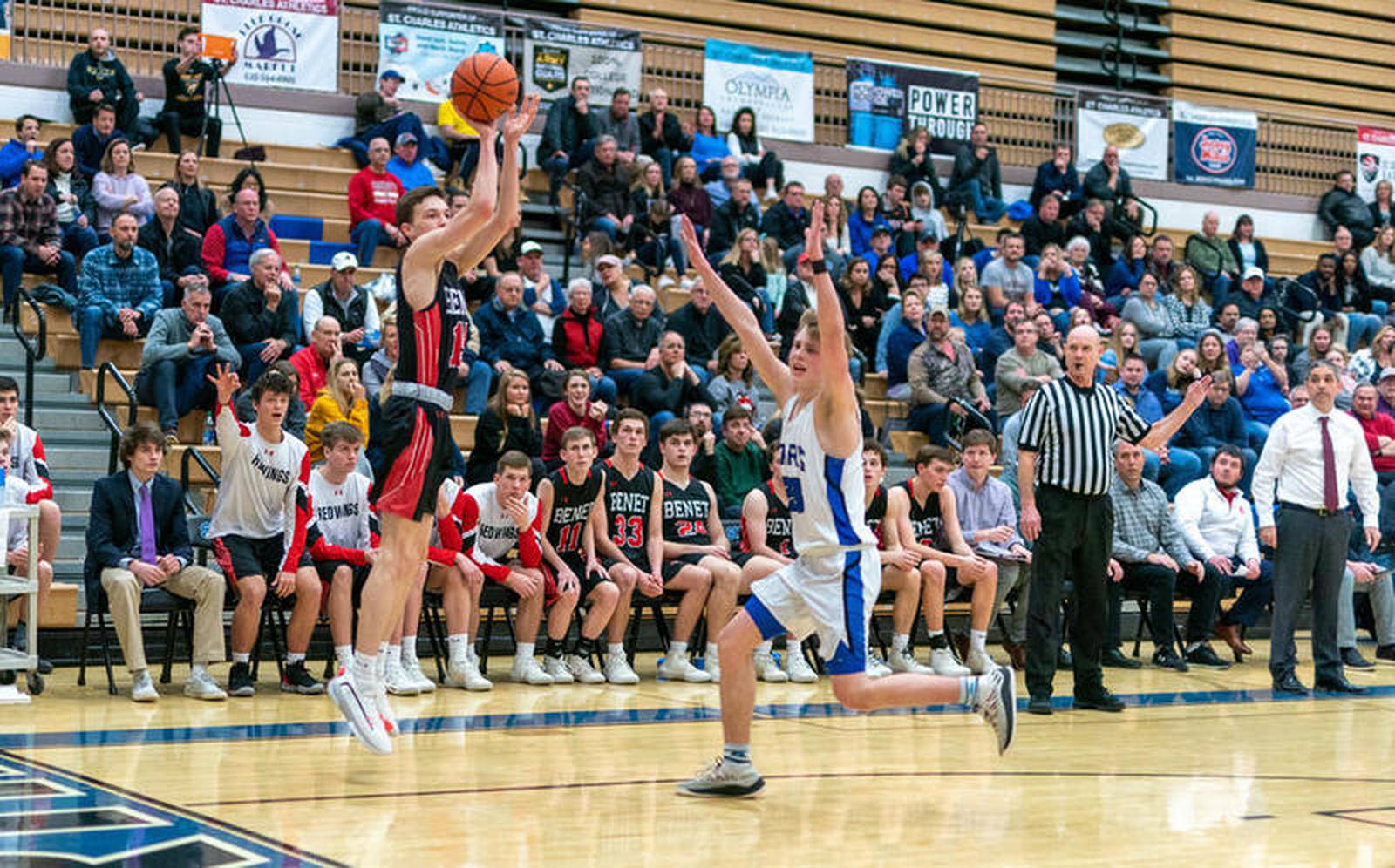 Boys Basketball: Jack Prock steps up late for Benet at St. Charles ...