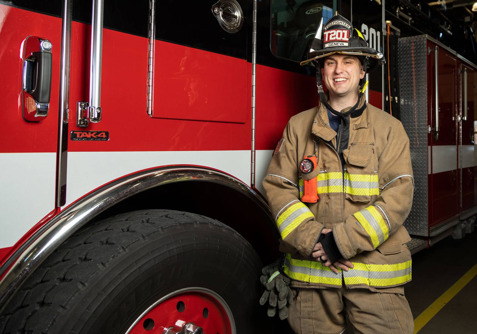 Geneva firefighter and paramedic Kristofer Leeseberg loves how every ...