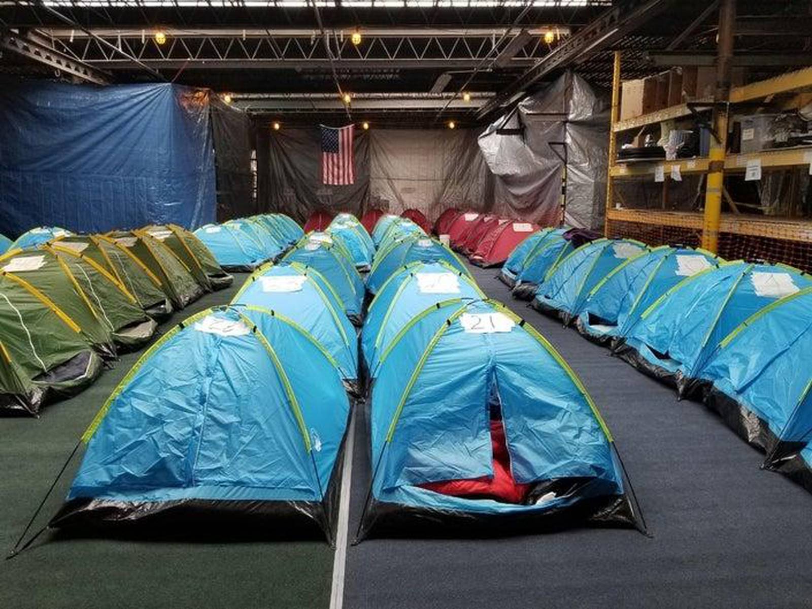 Hesed House opens temporary shelter in Aurora warehouse using tents ...