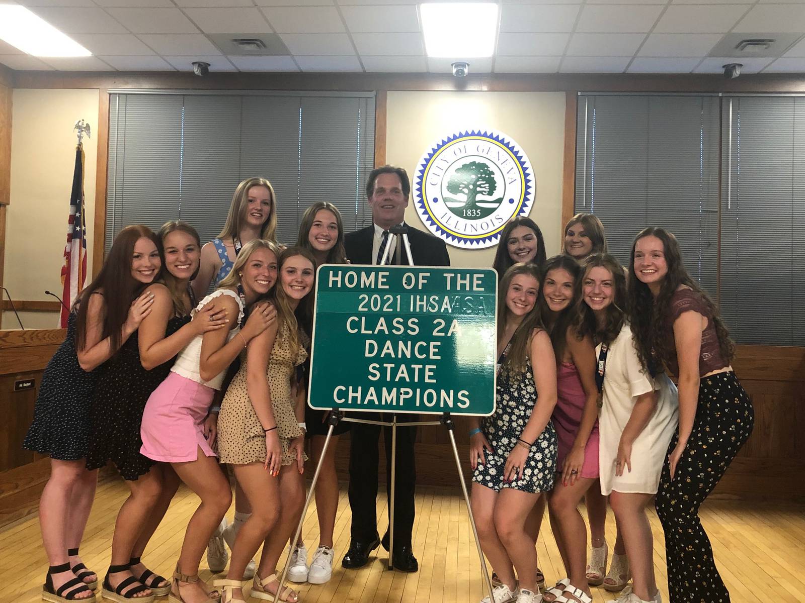 Mayor honors Geneva High School dance team for state championship ...