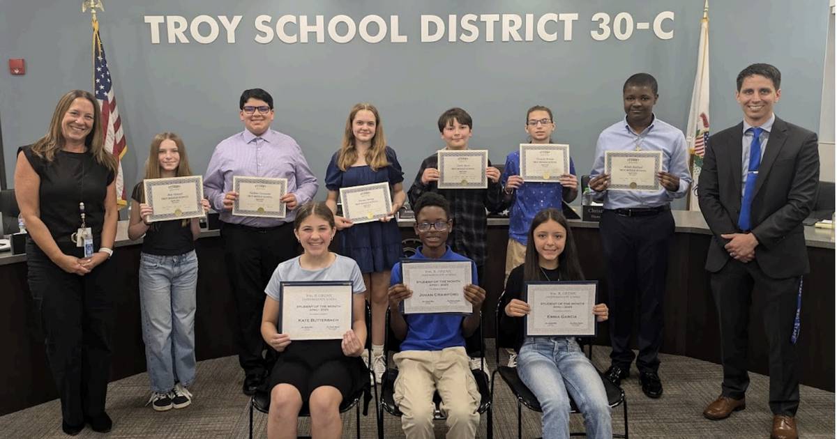 Troy District 30-C names its April Students of the Month – Shaw Local