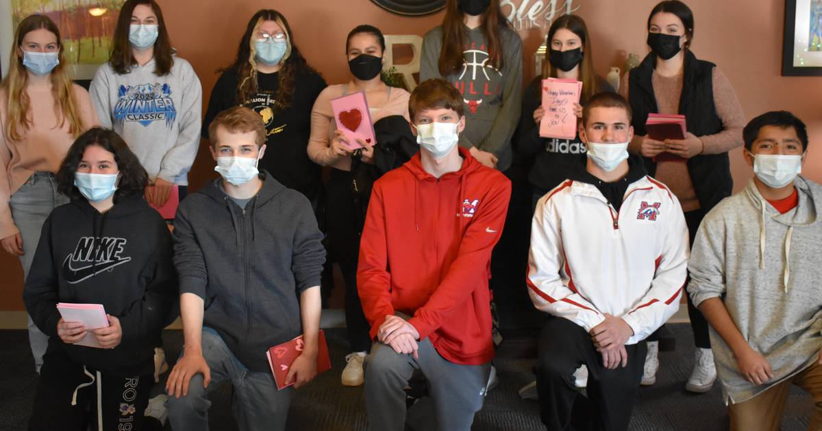 Morrison High BLIND club makes valentines for nursing home residents ...