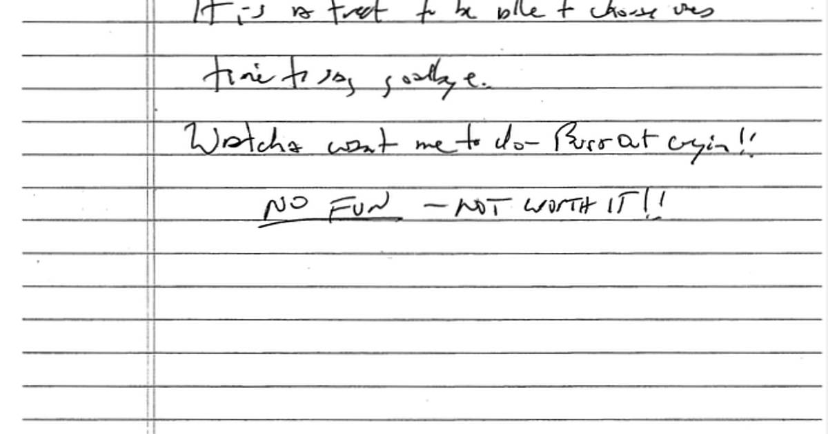 A note a former cellmate says he found after Epstein’s suspected ...