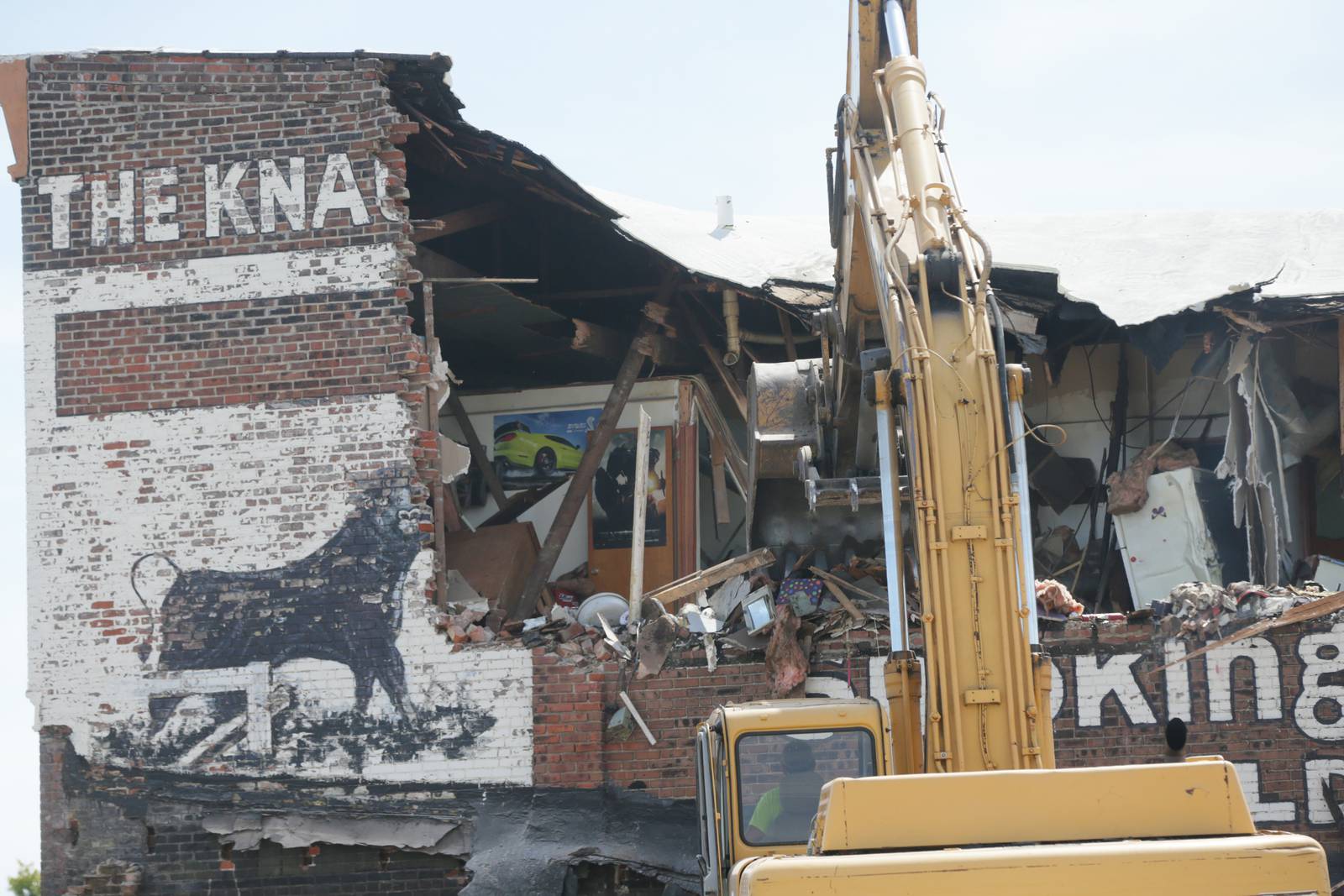 Photos: Historic mural and buildings demolished in Mendota after a ...