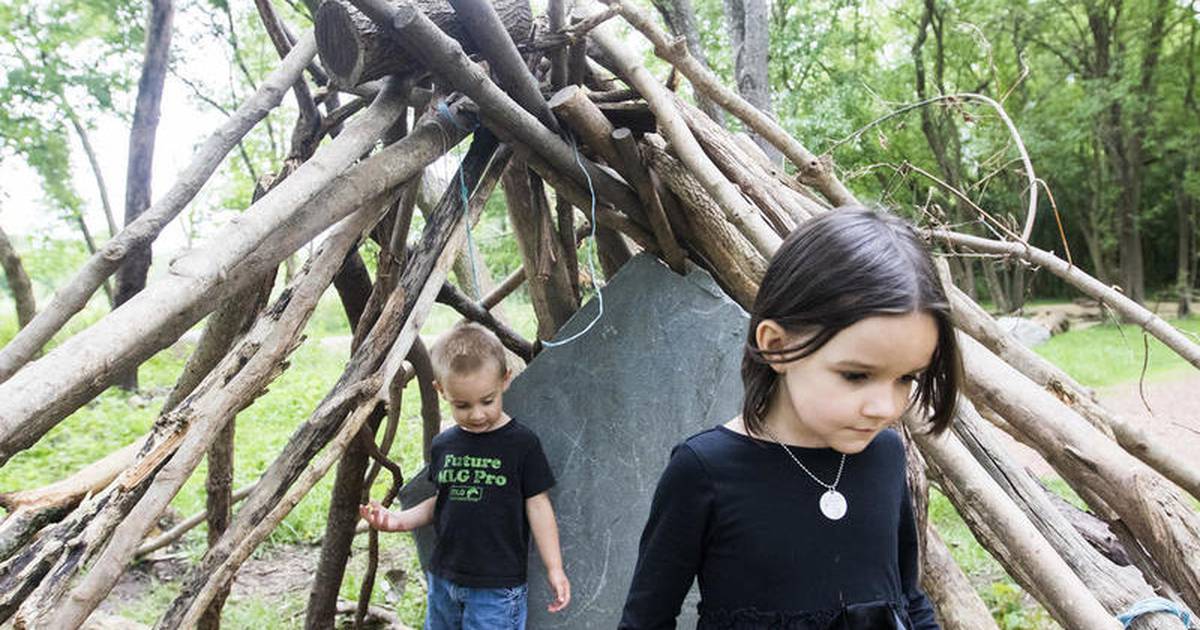 Getting muddy encouraged at Dundee Township's new Wahoo Woods play area ...