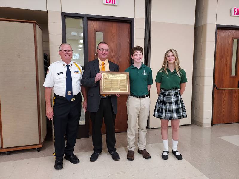 Two St. Patrick School students receive American Legion award – Shaw Local