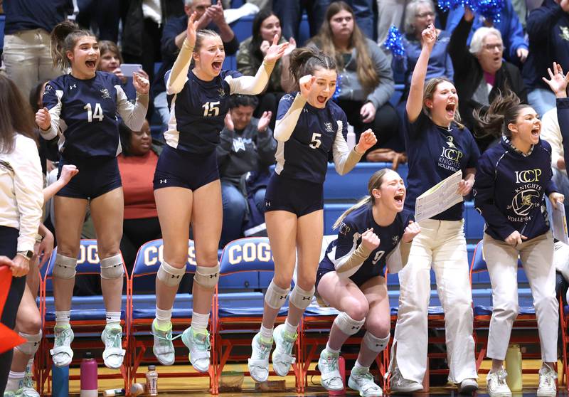 Photos: Genoa-Kingston, IC Catholic Prep volleyball meet in Class 2A Sectional semifinal – Shaw ...