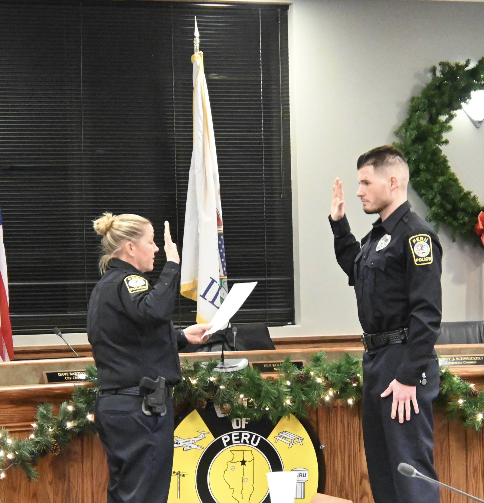 Peru police department swears in new officer Casey Wood – Shaw Local