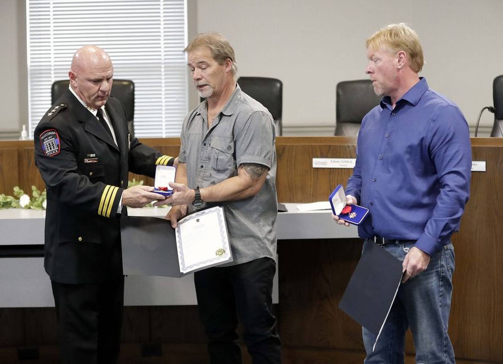 Fishing buddies recognized for lifesaving rescue in Wauconda: ‘We were ...
