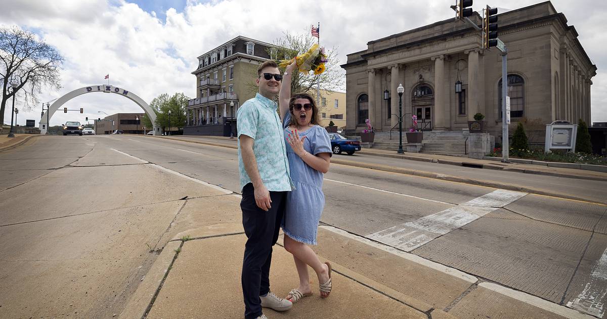 Photos: Dixon founder's descendent gets engaged under Dixon Arch – Shaw ...