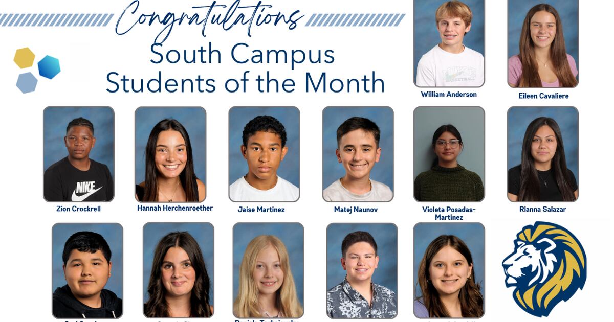 Lyons High School names October South Campus Students of the Month ...