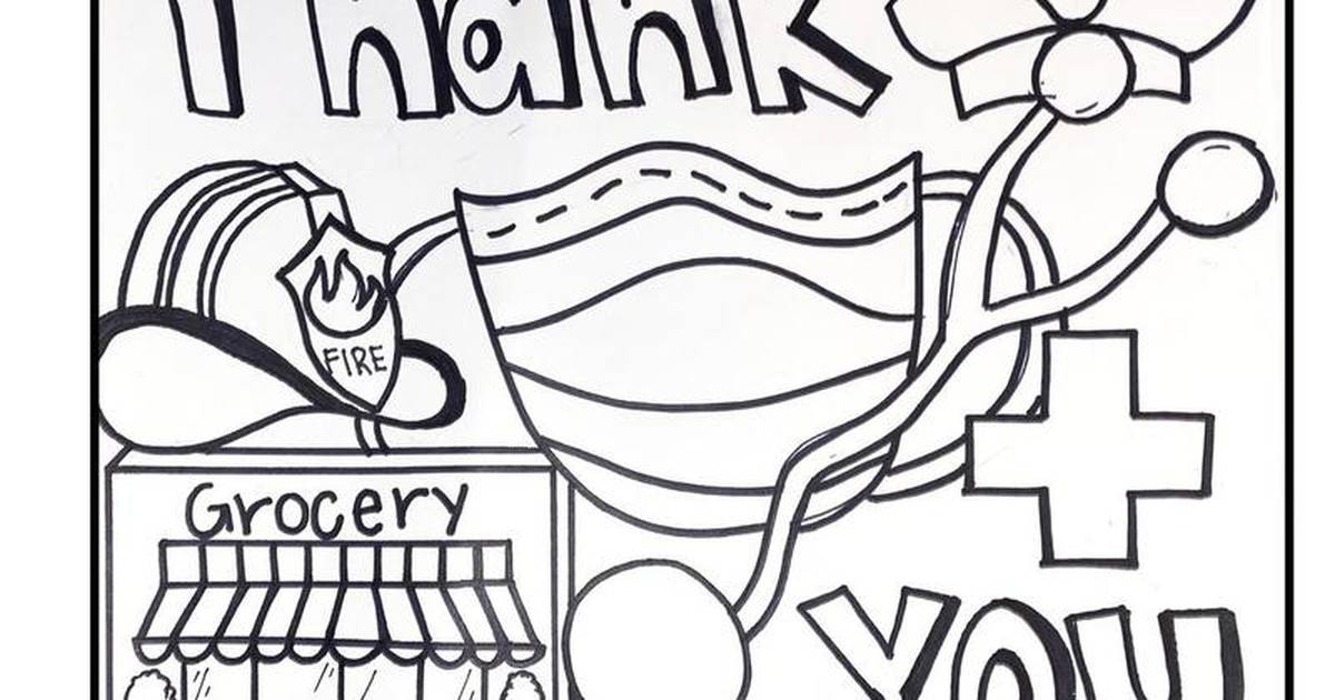 coloring pages of a grocery store
