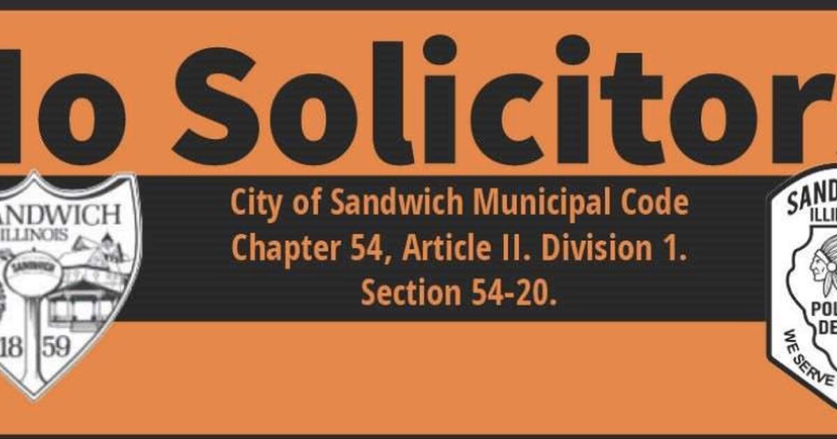 City of Sandwich enacting stricter solicitation rules – Shaw Local
