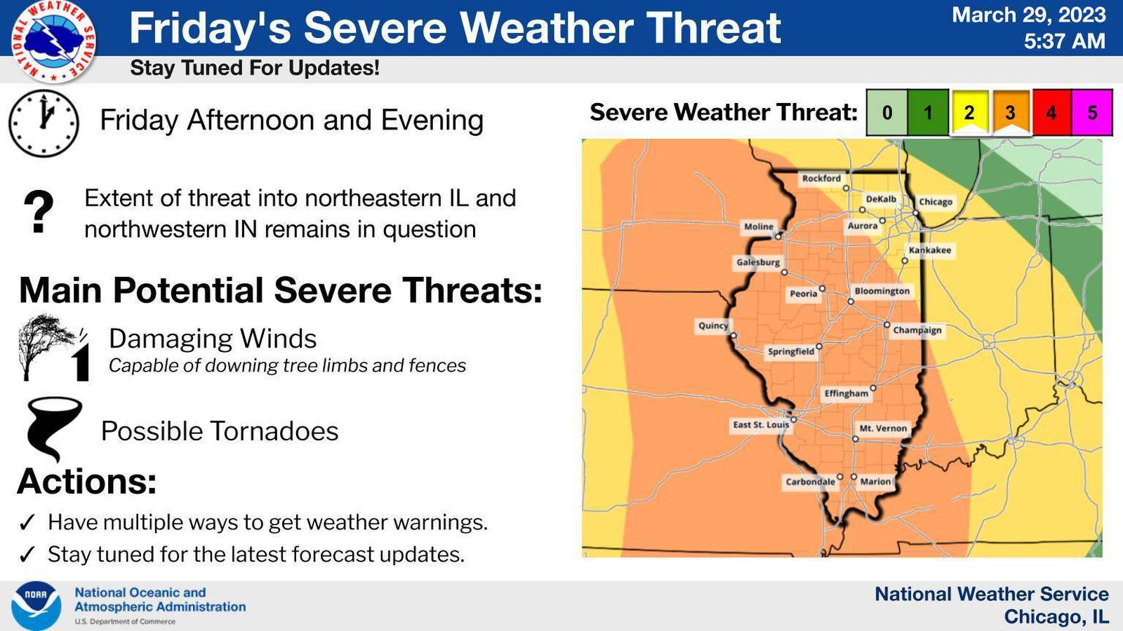 Severe weather forecast leads to early dismissals, cancellations – Shaw ...