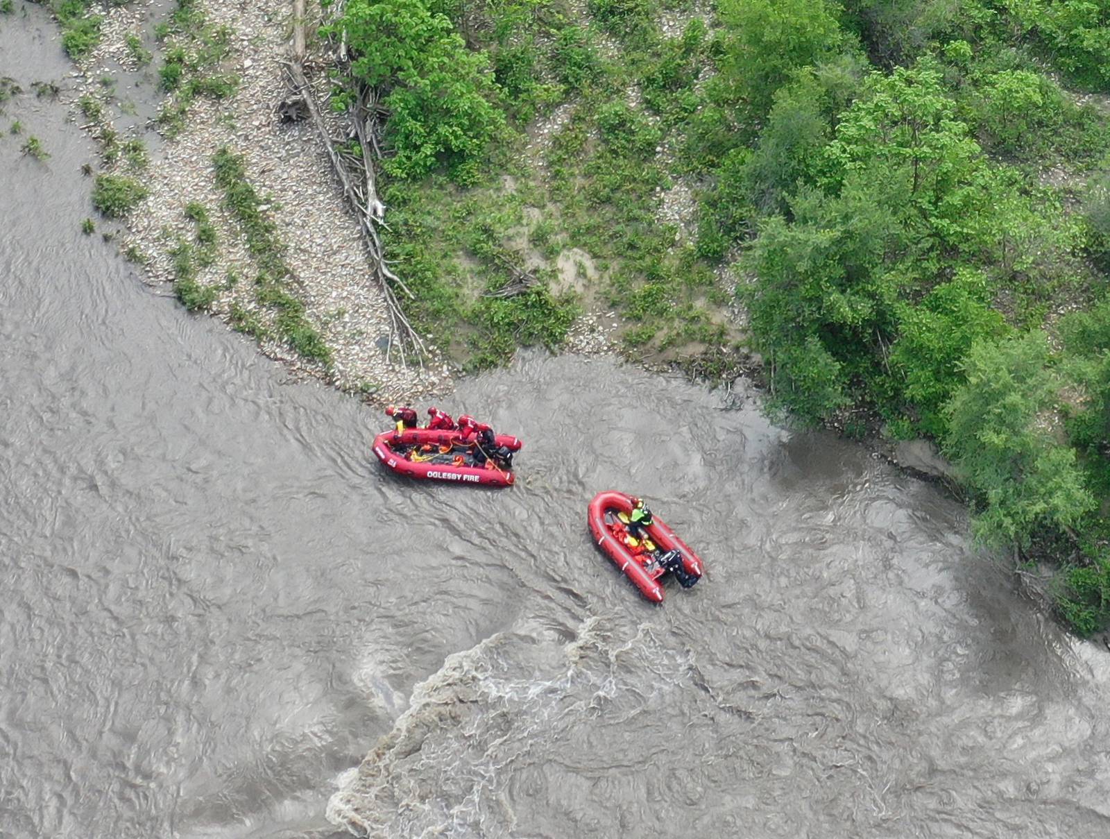 Photos: Firefighters make rescue on the Vermilion River near Lowell ...
