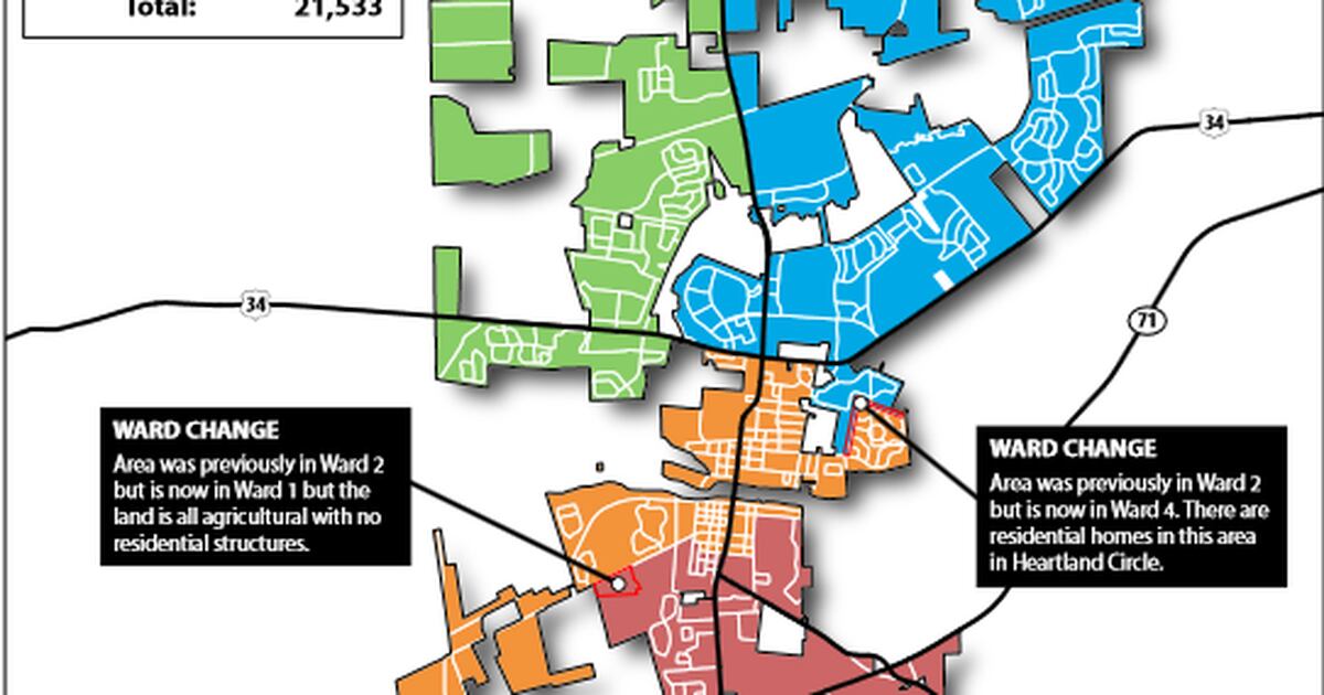 Yorkville to adjust city council ward boundaries – Shaw Local