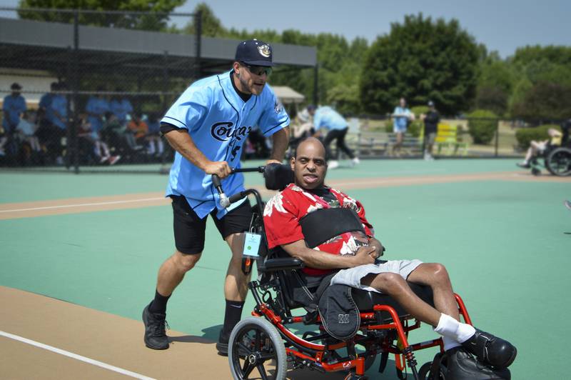 Photos: Kane County Cougars players visit Marklund Hyde Center in ...