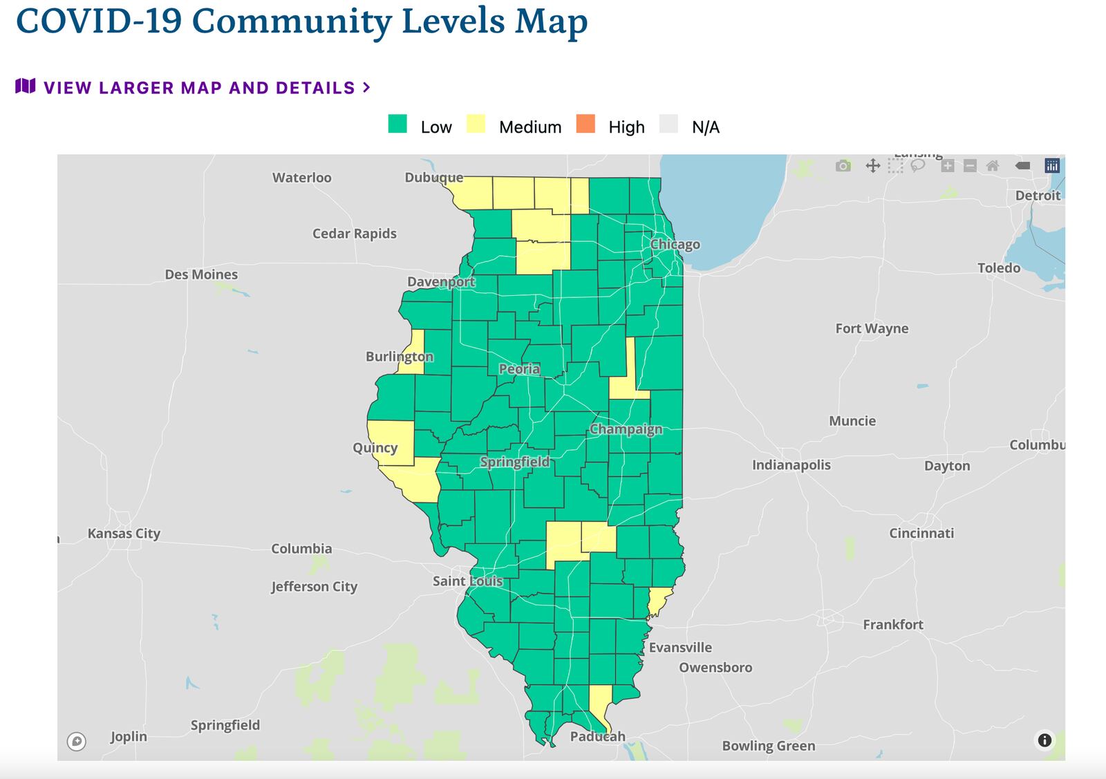 IDPH: Illinois down to 14 counties at ‘medium’ COVID-19 risk – Shaw Local