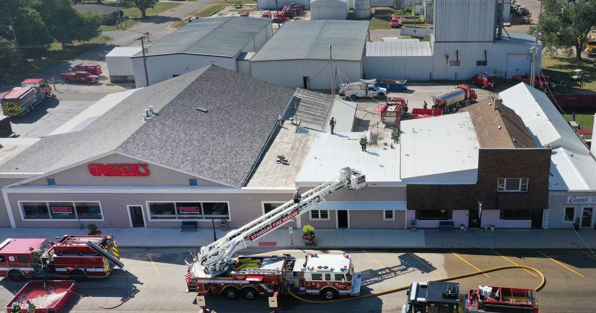 Photos: Firefighters rush to Grassers Heating and Plumbing fire in ...