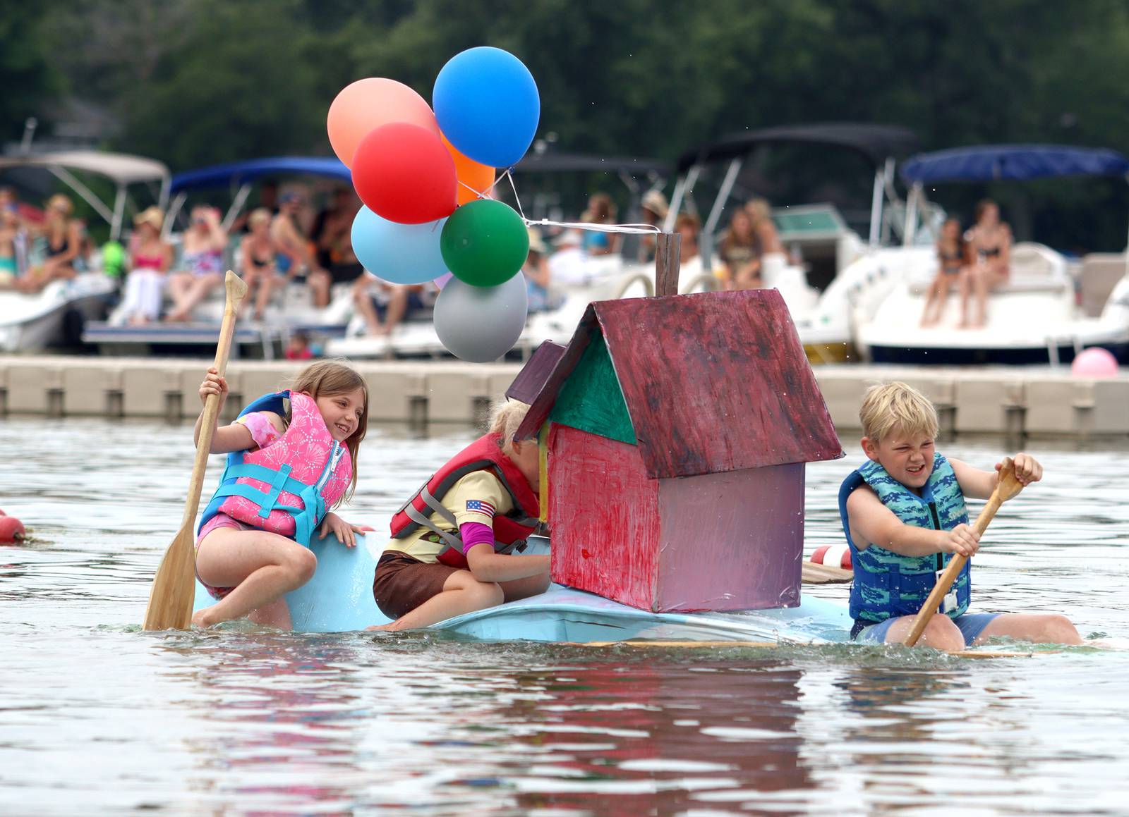 Crystal Lake cardboard regatta brings cardboard watercraft, spectators ...