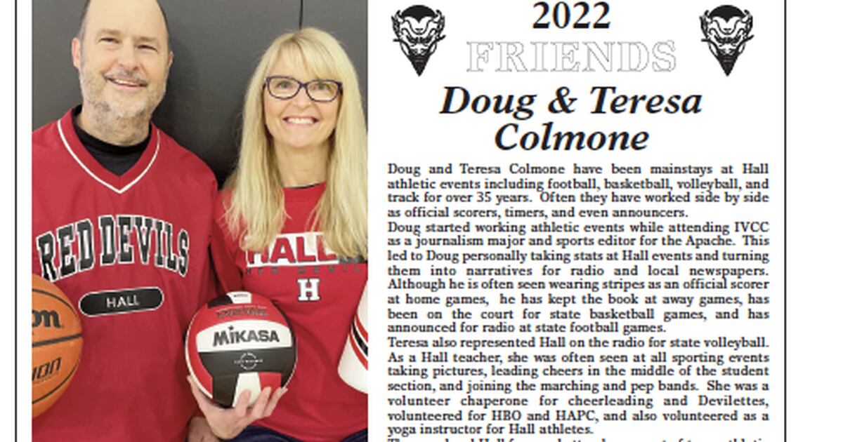 Hall Athletic Hall of Fame Day 5>Doug and Teresa Colmone – Shaw Local