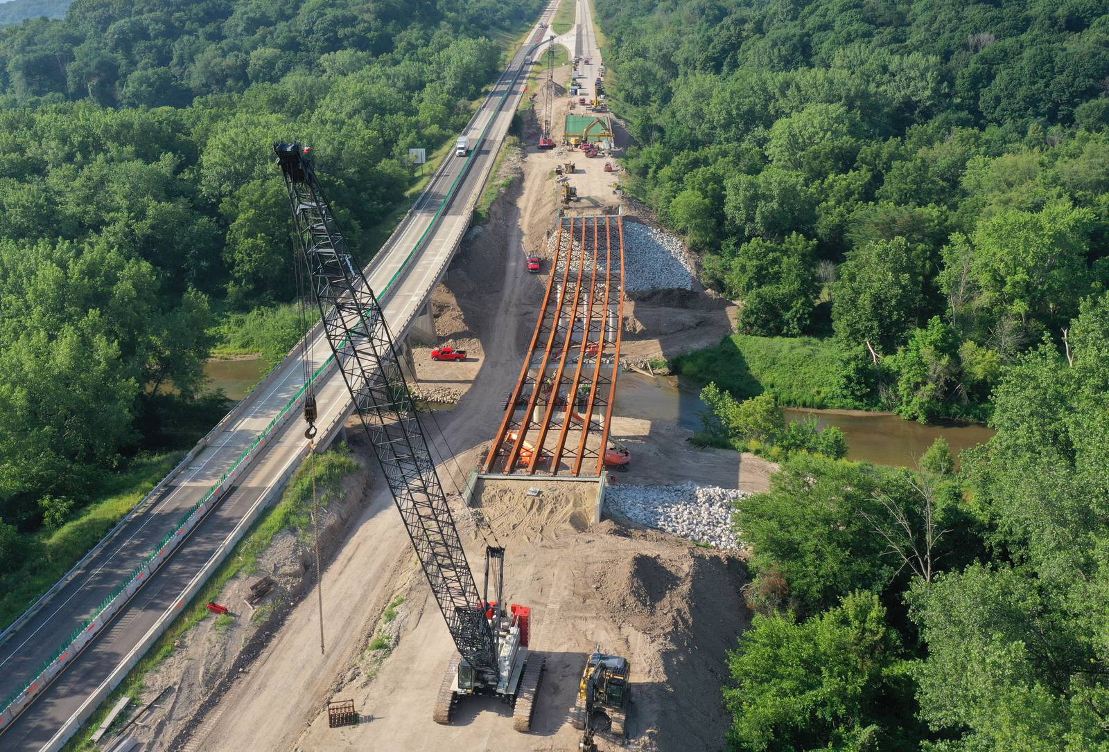 Photos: Aerial views of IDOT's Interstate 180 bridge replacements ...