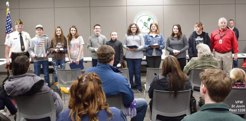 St. Juvin Post 1336 VFW honors Coal City middle schoolers – Shaw Local