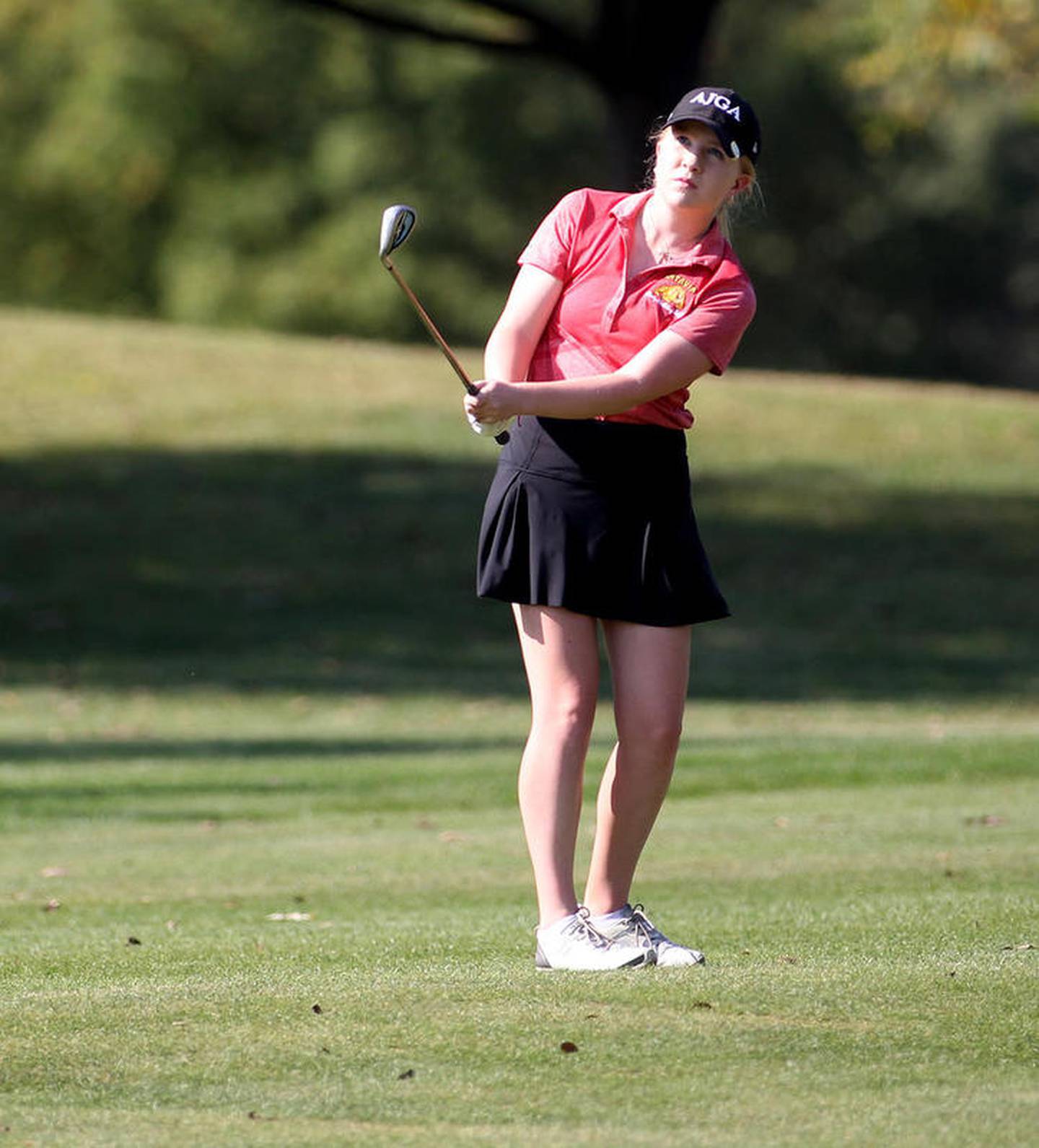 Golfers compete in the Upstate Eight Conference girls' golf tournament ...