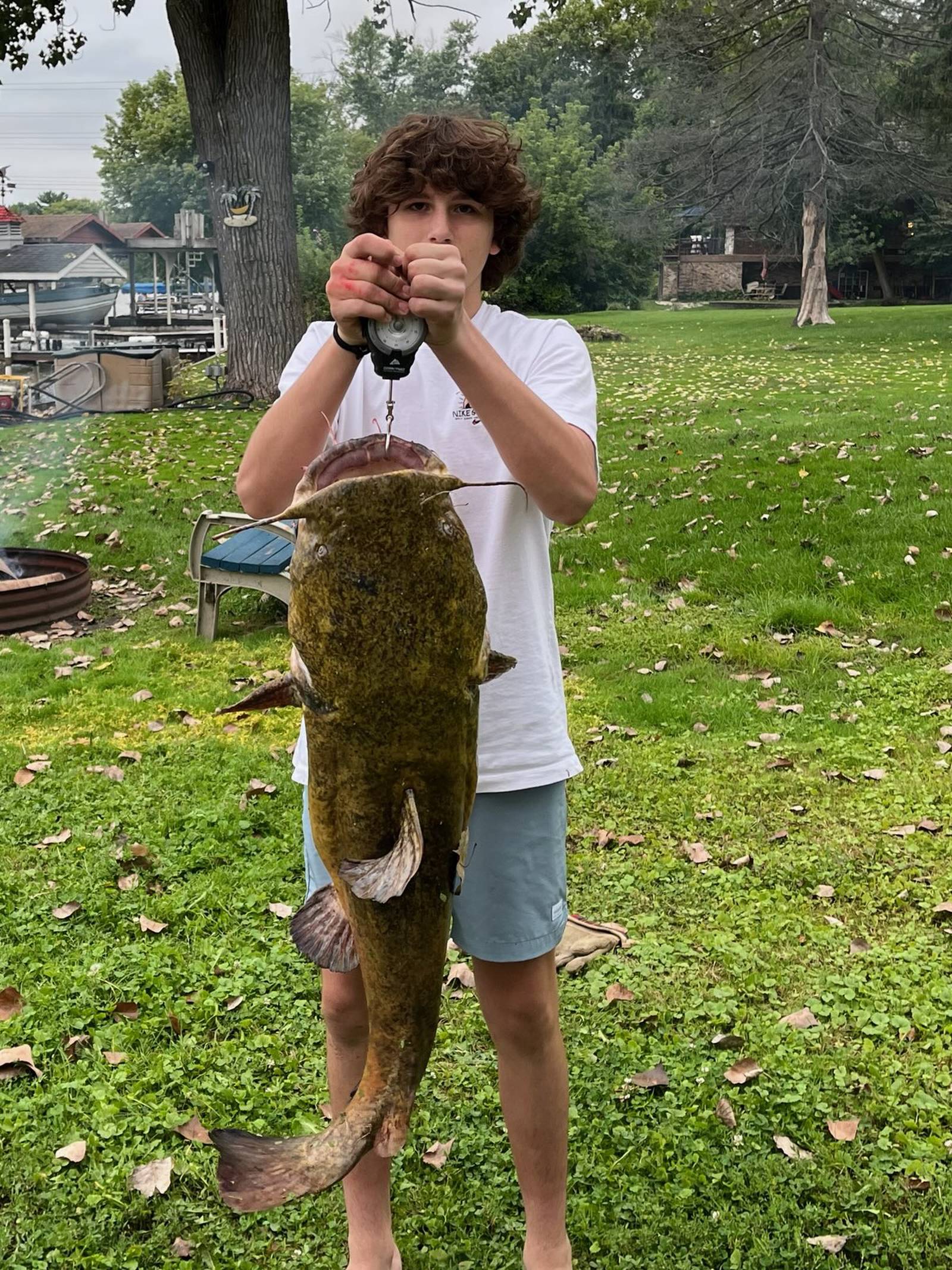 14-year-old Cary resident catches 43-pound flathead catfish on Fox ...