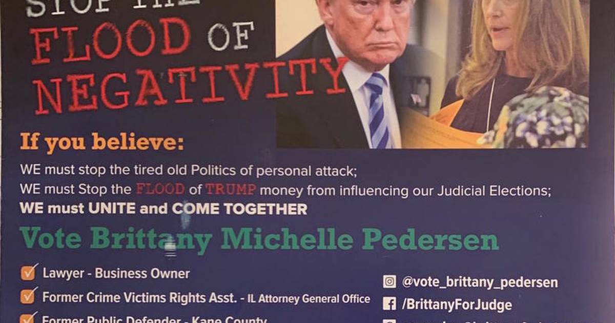 Kane judge race heats up as Pedersen's ads link Flood to Trump – Shaw Local