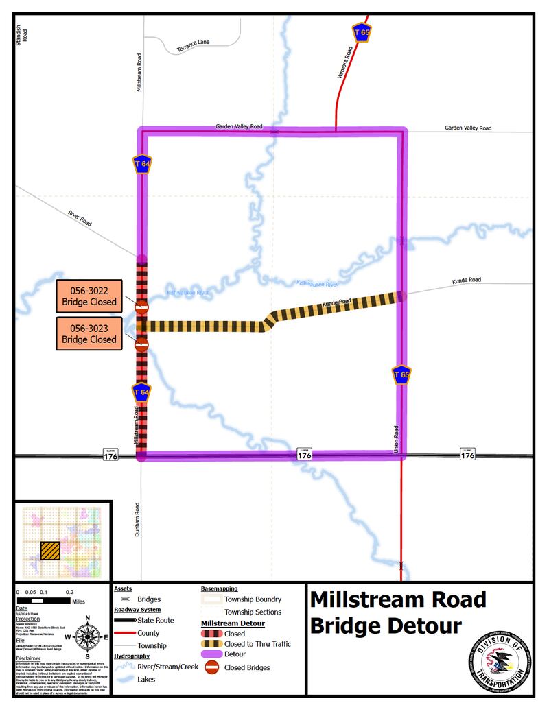 Millstream Road to close for bridge construction starting Monday near ...