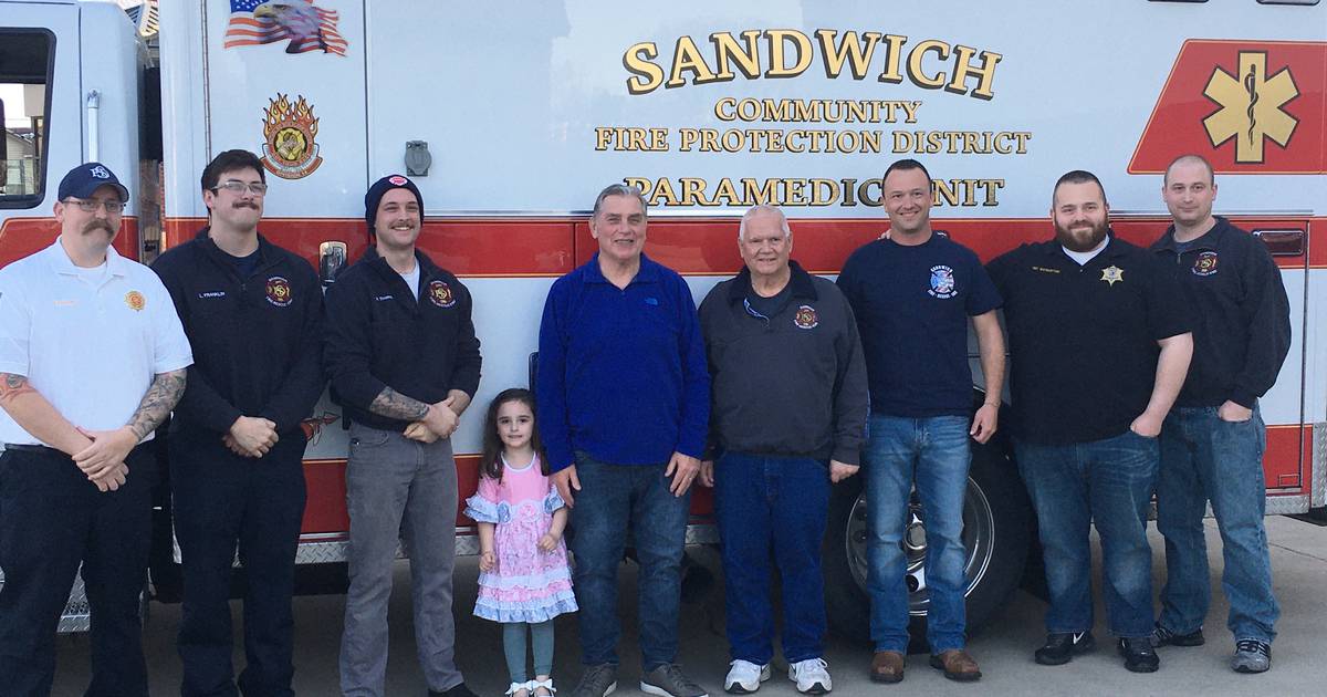 The best kind of neighbor: Sandwich firefighter honored as a lifesaver ...