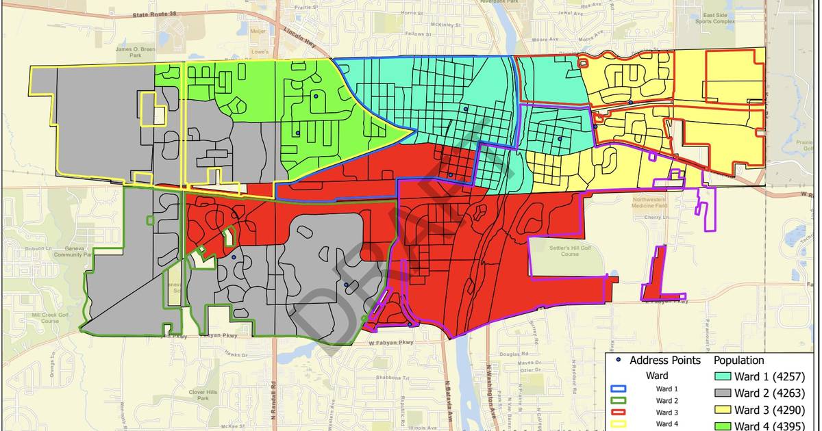 Geneva redraws ward maps to equalize population – Shaw Local