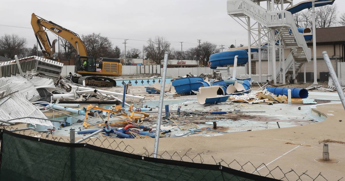 Photos: Hopkins Pool demolition ramps up in DeKalb, new pool to open in ...