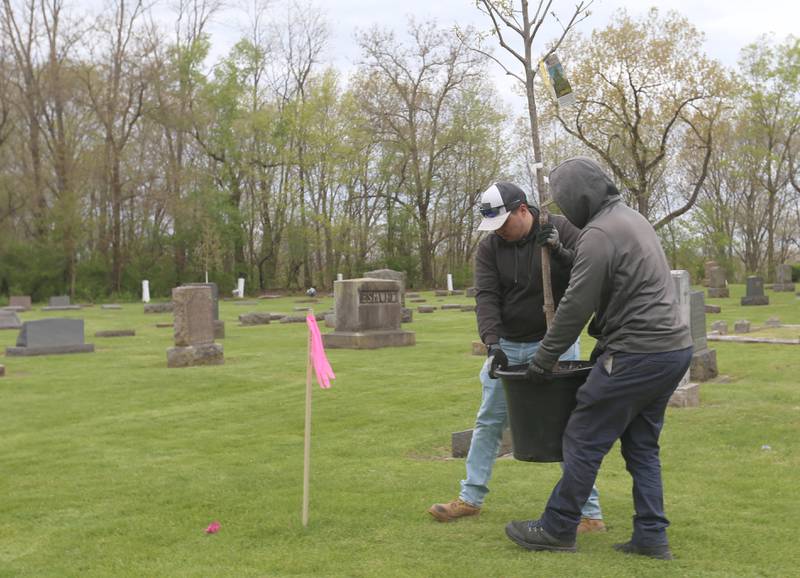Photos: La Salle's Oakwood Cemetery receives new tree on Arbor Day ...