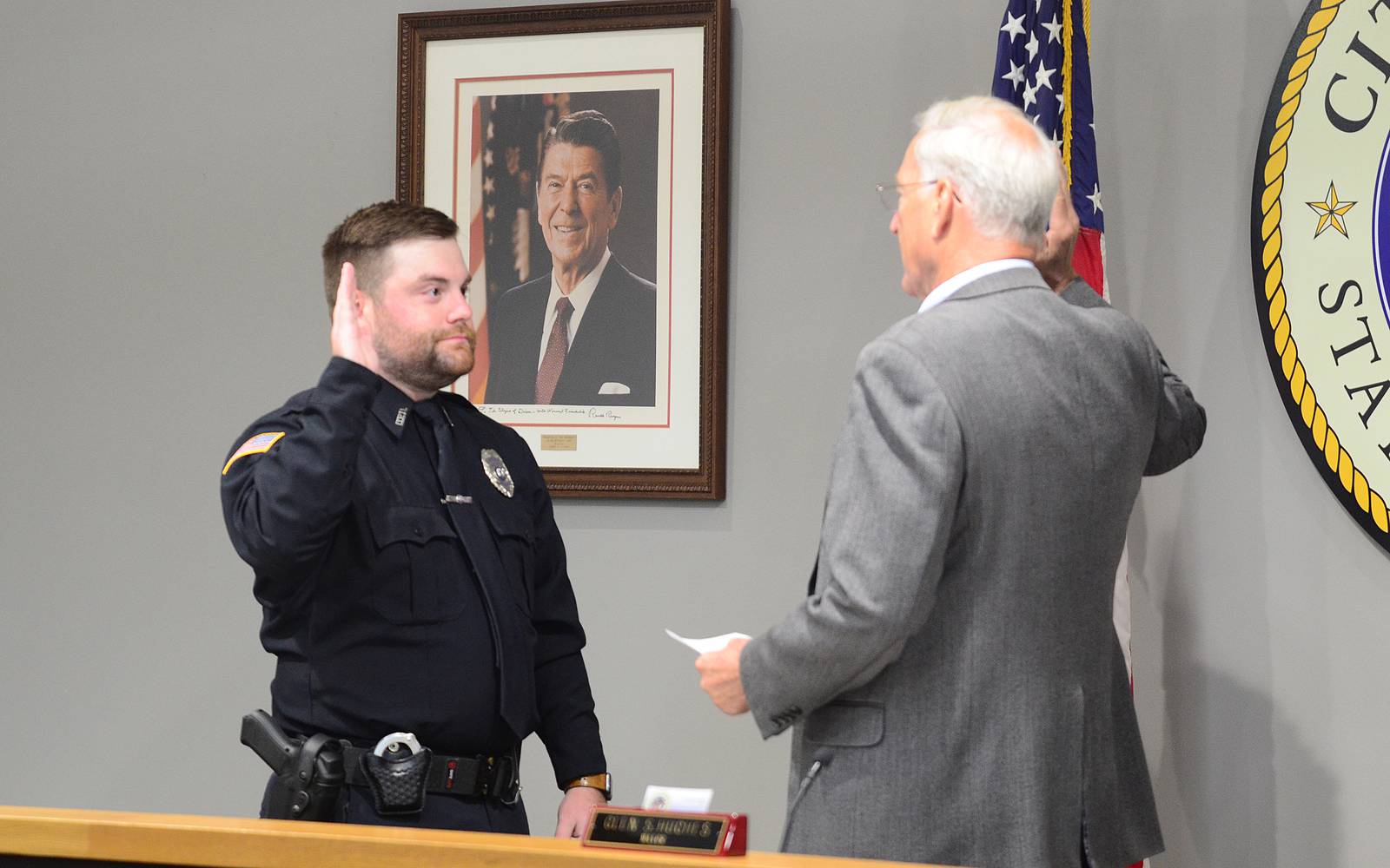 Photos: 3 members of Dixon Police Department take oaths of office ...