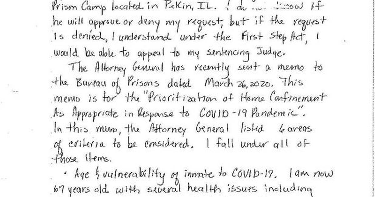 Read Rita Crundwell's letter asking for compassionate release from ...