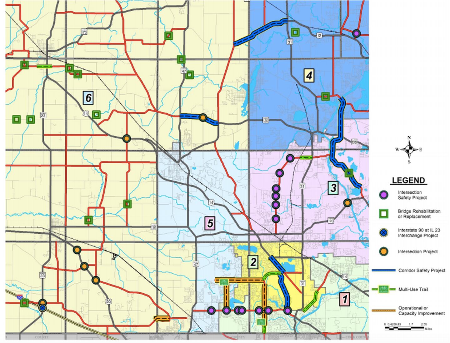 31 miles of roadwork, safety improvements on tap in county’s five-year ...